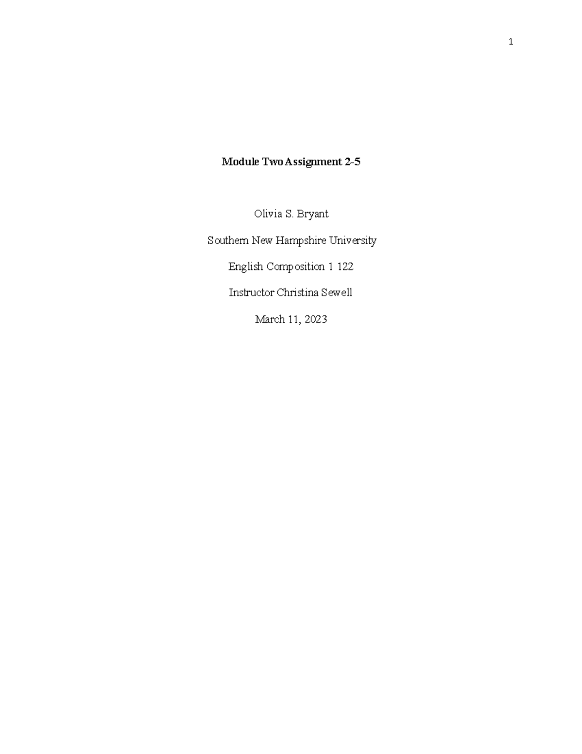 2-5 Assignment Important of Analysis homework update - Module Two ...