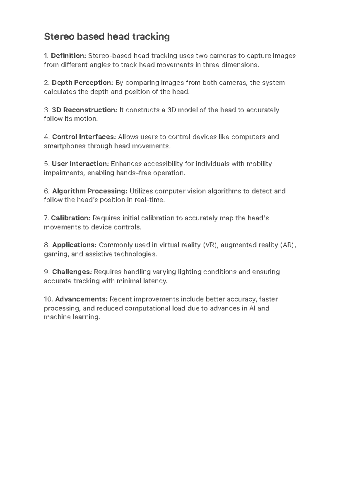 3.Stereo based head tracking - Definition: Stereo-based head tracking ...