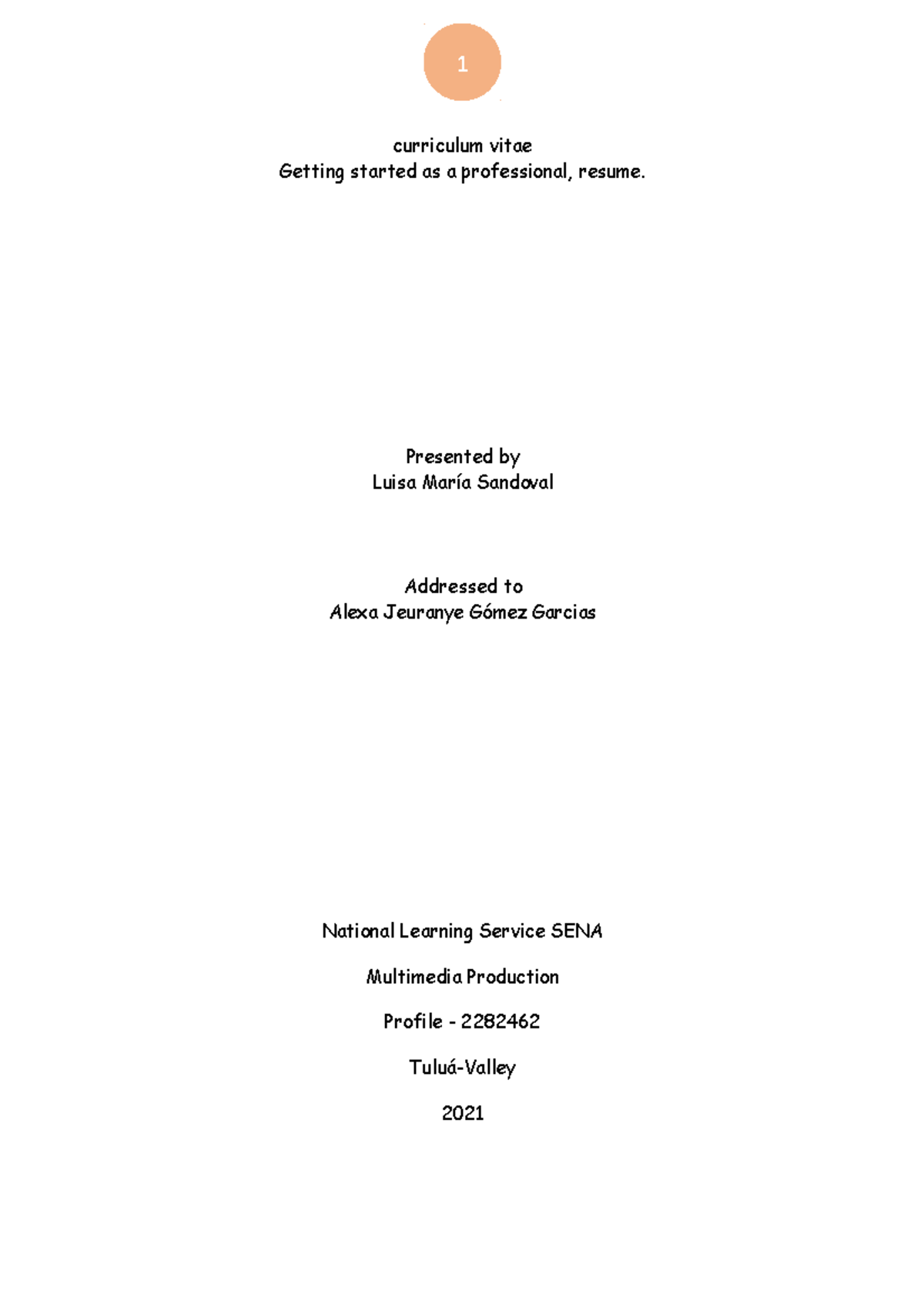 Curriculum luisa bilinguismo - curriculum vitae Getting started as a ...