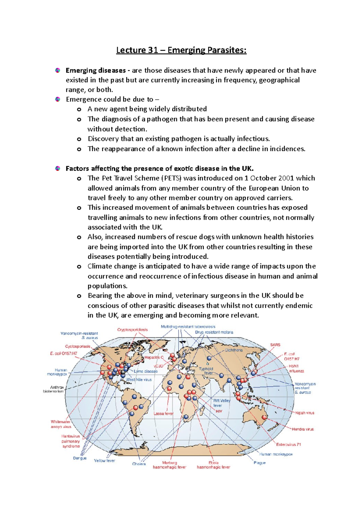 Lecture 31 – Emerging Parasites - Lecture 31 – Emerging Parasites ...