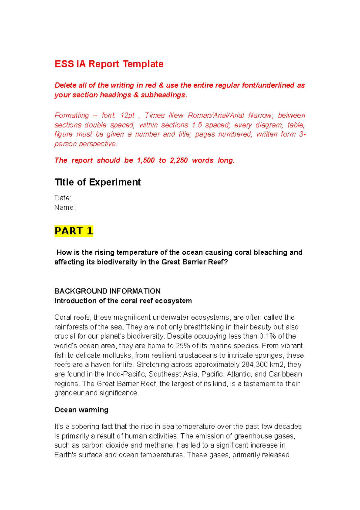 ESS IA Report Template - 111 - ESS IA Report Template Delete all of the ...