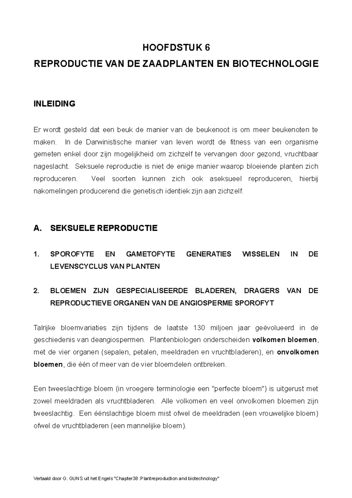 61. Biotechnologie - reproductie van zaadplanten - REPRODUCTIE VAN DE ...