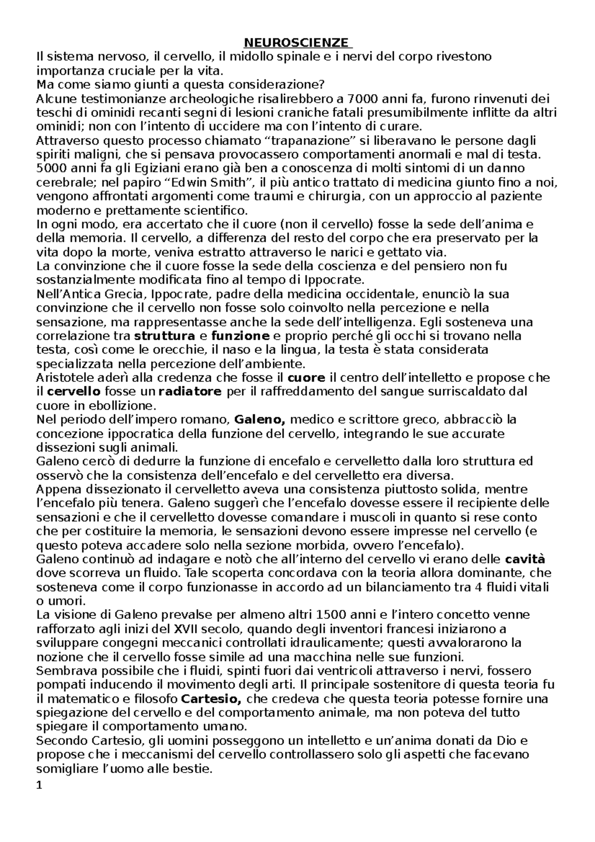 Neuroscienze - NEUROSCIENZE Il sistema nervoso, il cervello, il midollo ...