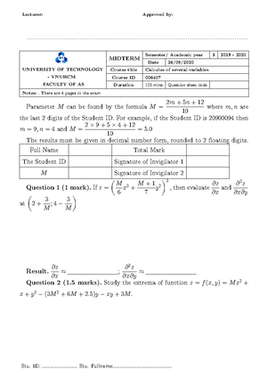 127376978 Calculus 2 Summary - Trigonometric Identities 2 2 2 2 2 2 sin ...