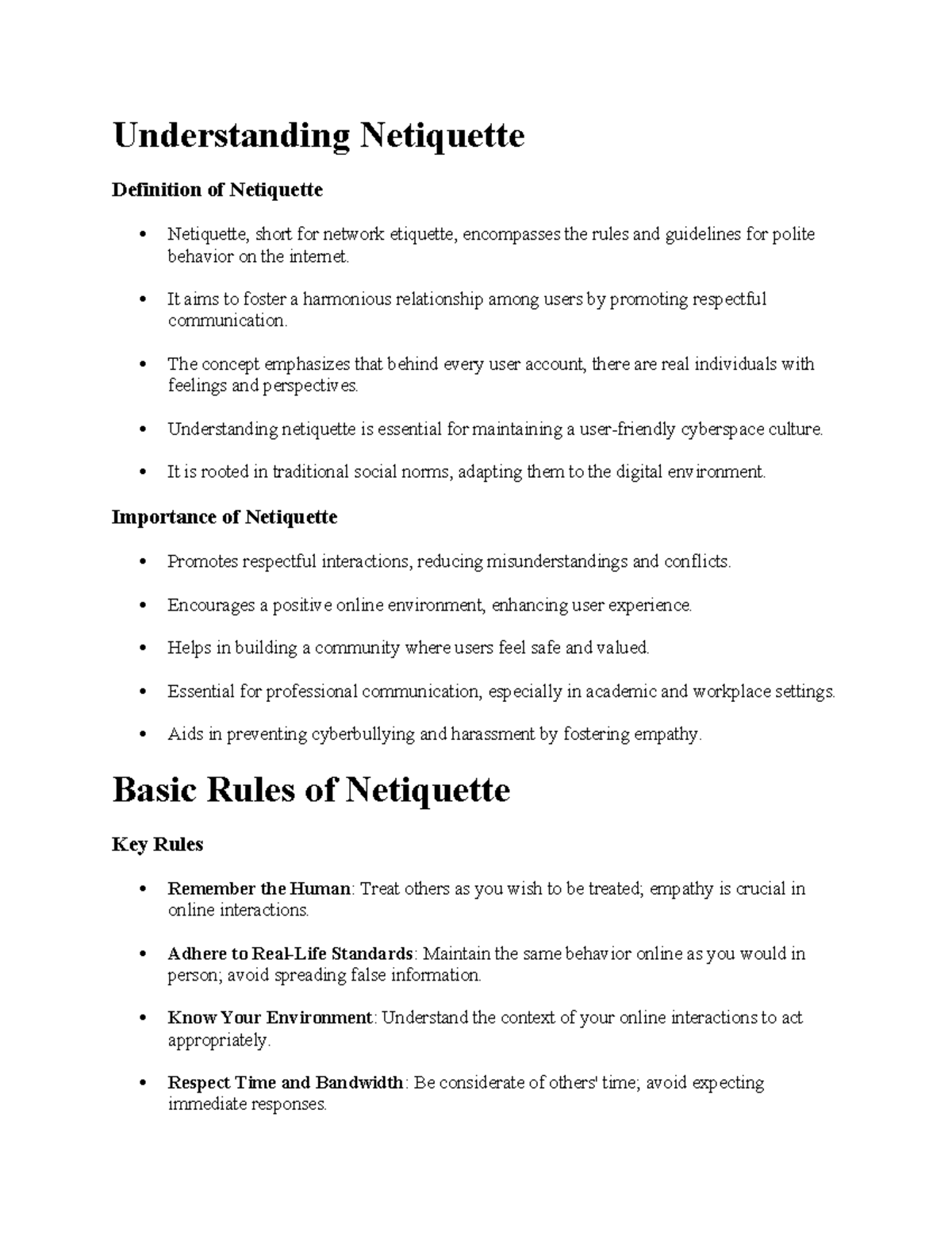 Understanding Netiquette - Understanding Netiquette Definition of ...