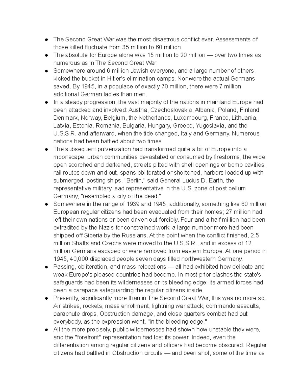 Blast of World War II - lecture notes from class - The Second Great War ...