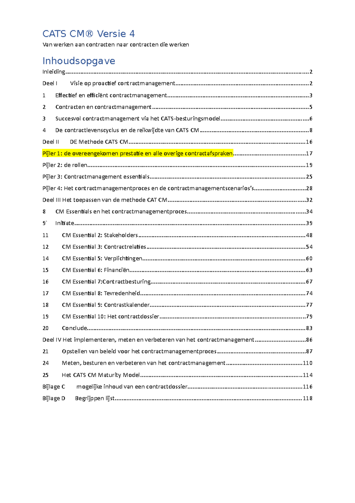 CATS CM® Versie 5 - cats CM - Van werken aan contracten naar contracten ...