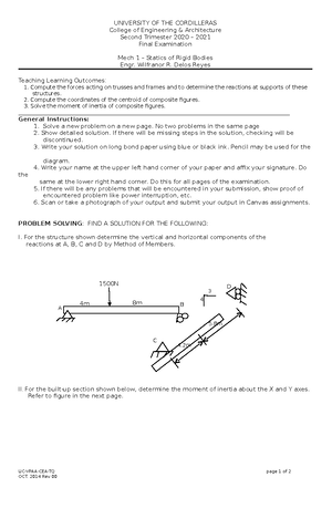 Module 3 -Mech 1 - Lecture notes 3 - Week 4 – Module 3 : Equilibrium of ...