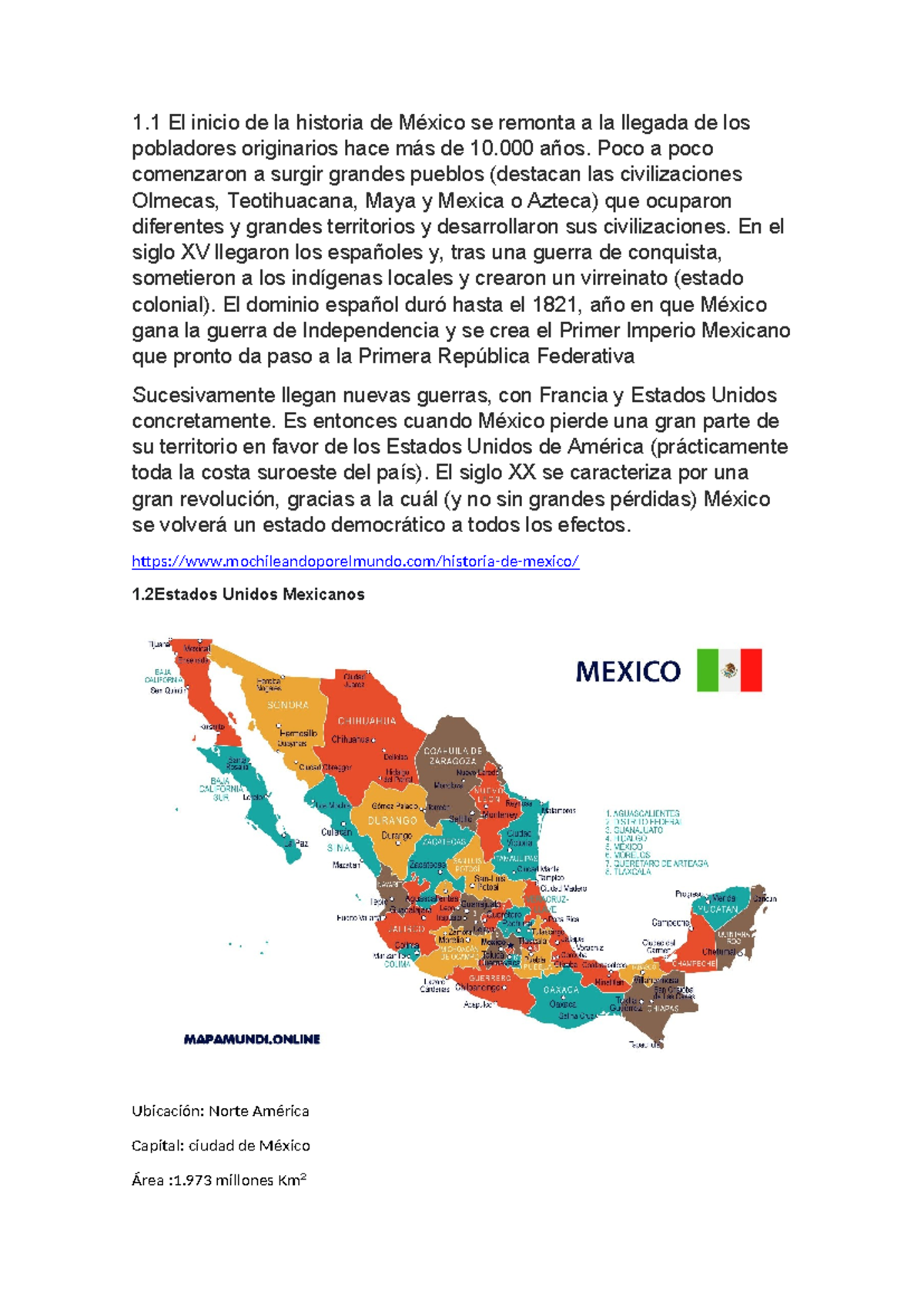 TF-NNI - uwu - 1 El inicio de la historia de México se remonta a la ...