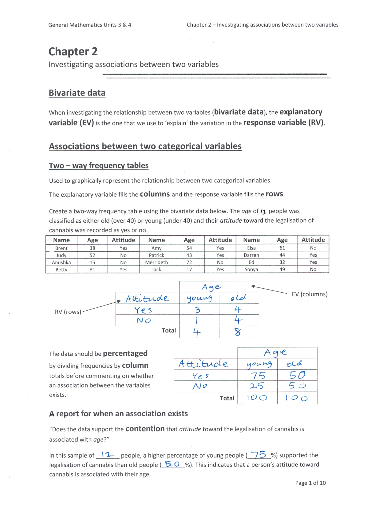 Chapter 2 notes (filled) - General Mathematics Units 3 4 Chapter 2 ...
