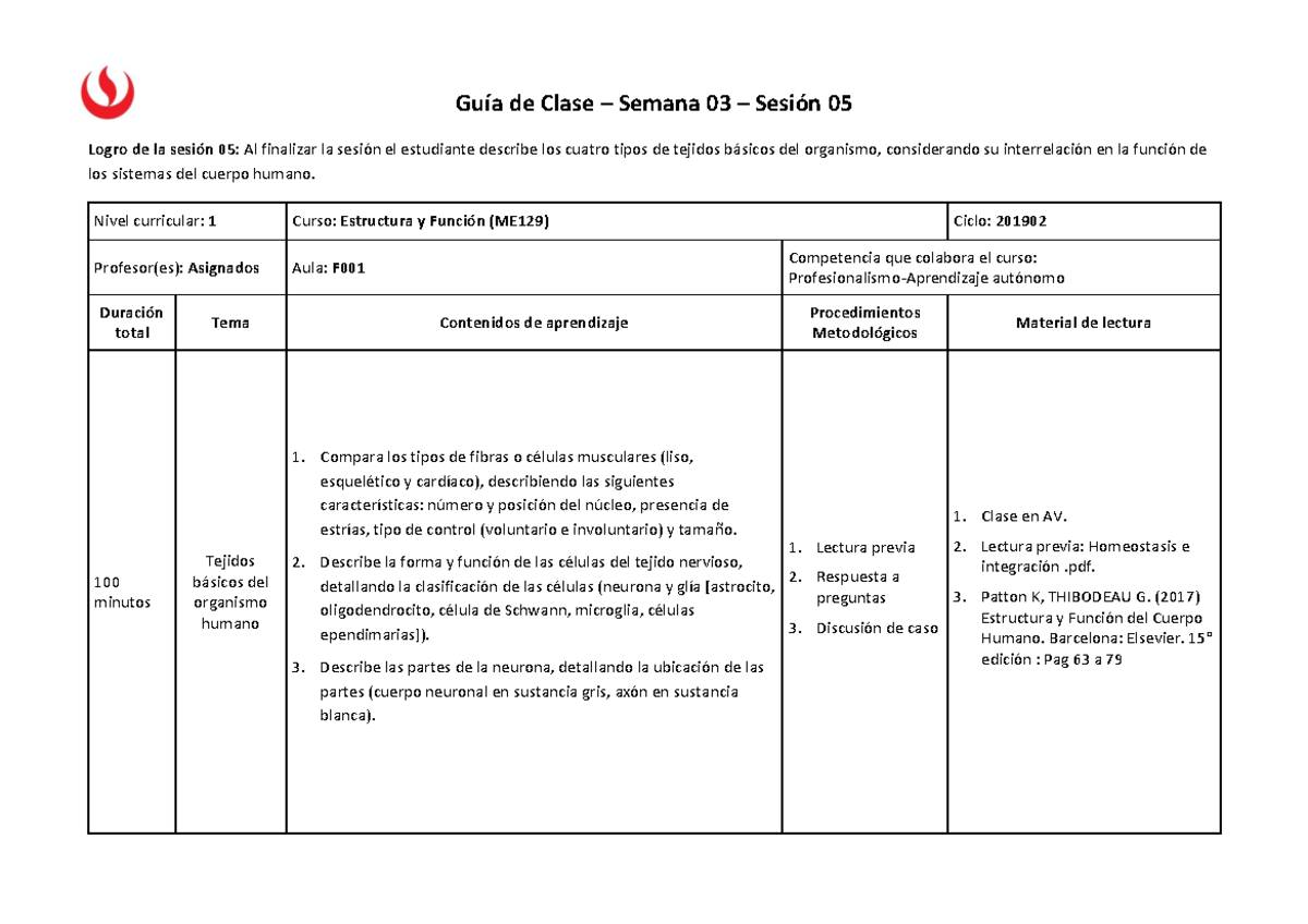 2019 02 Sesión 05 Guia de clase Ey F - Warning: TT: undefined function: 32 Guía de Clase ...