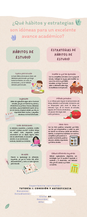 Infografia DE Habitos DE Estudio - HABITOS DE ESTUDIO REALIZO MI ...