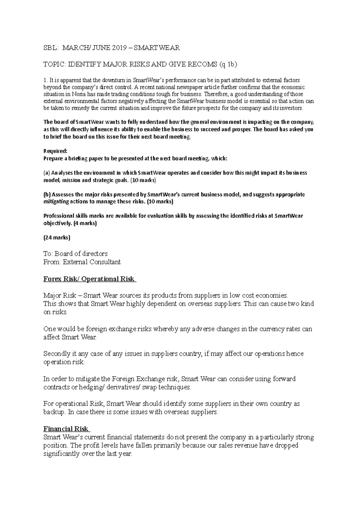 Risk - guohnuibuboin - SBL: MARCH/ JUNE 2019 – SMARTWEAR TOPIC ...