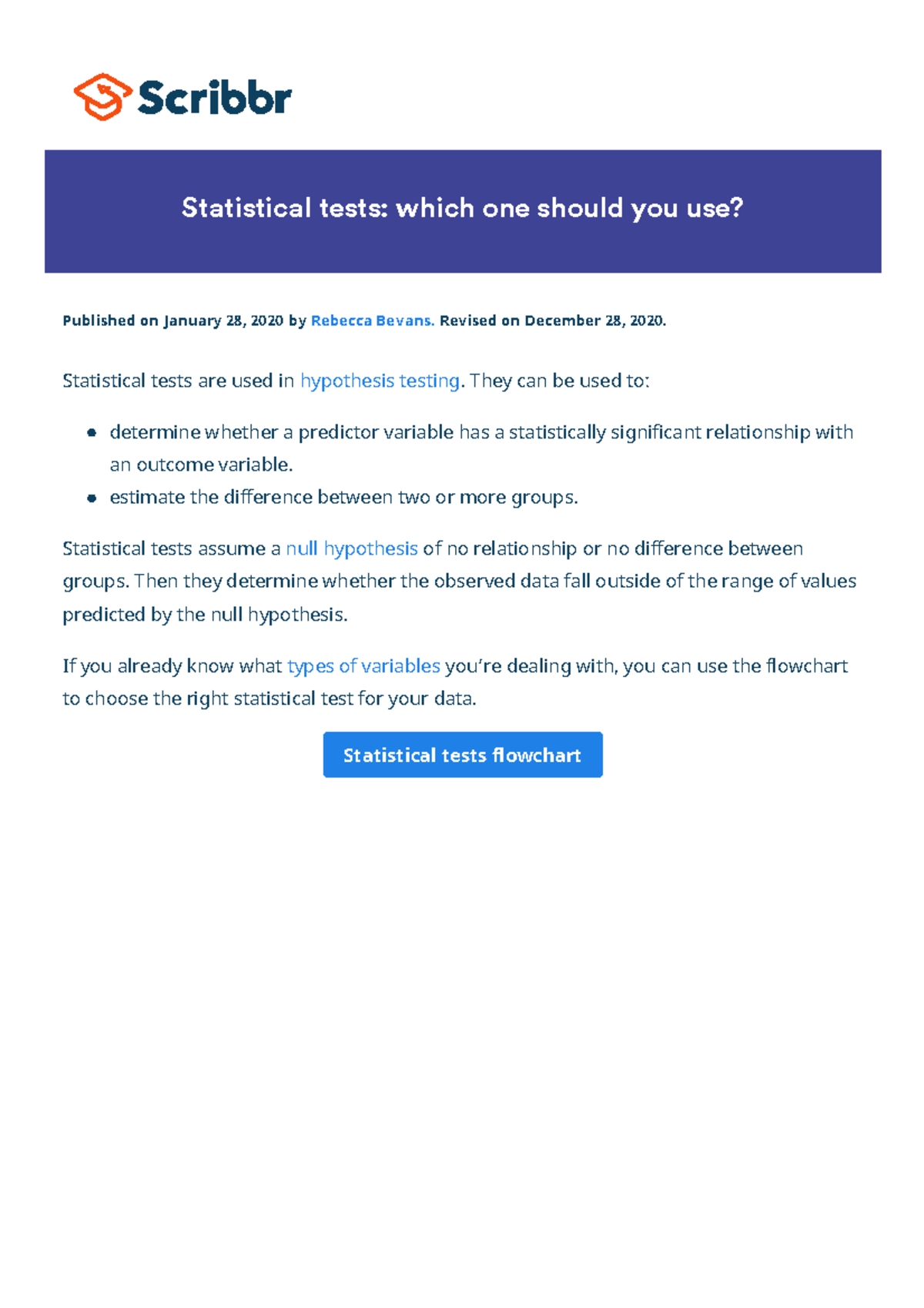 Choosing the Right Statistical Test Types and Examples 1616255978228 ...