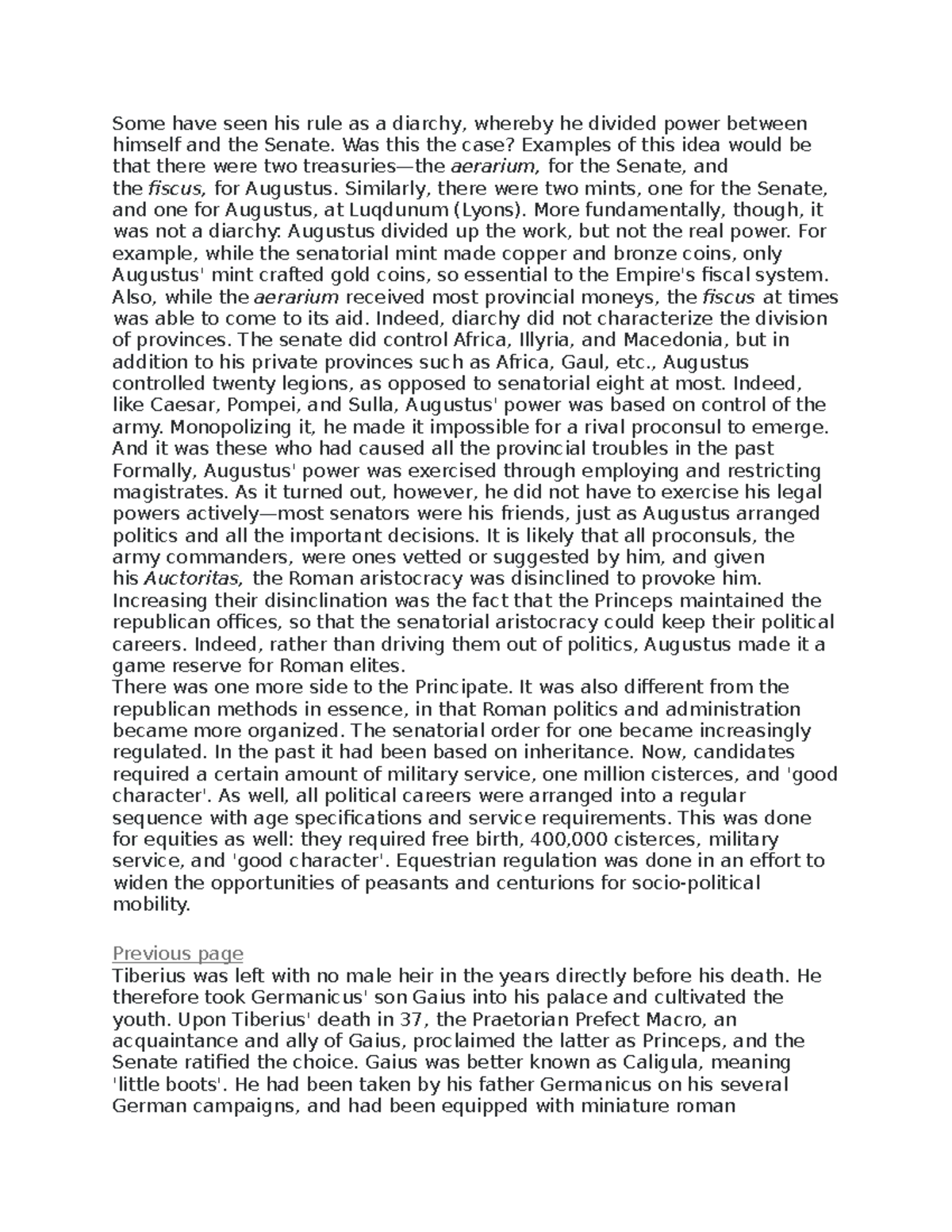 History 12 - Notes - Some have seen his rule as a diarchy, whereby he ...