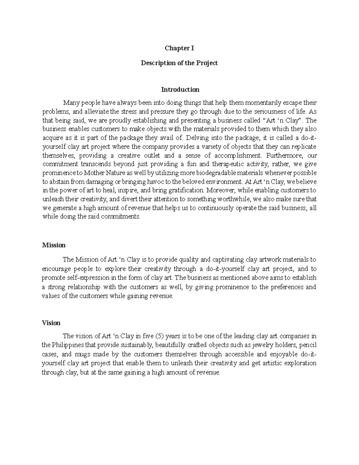 Group-4 Chapter-2Market-Feasibility-1 - Chapter I Description of the ...