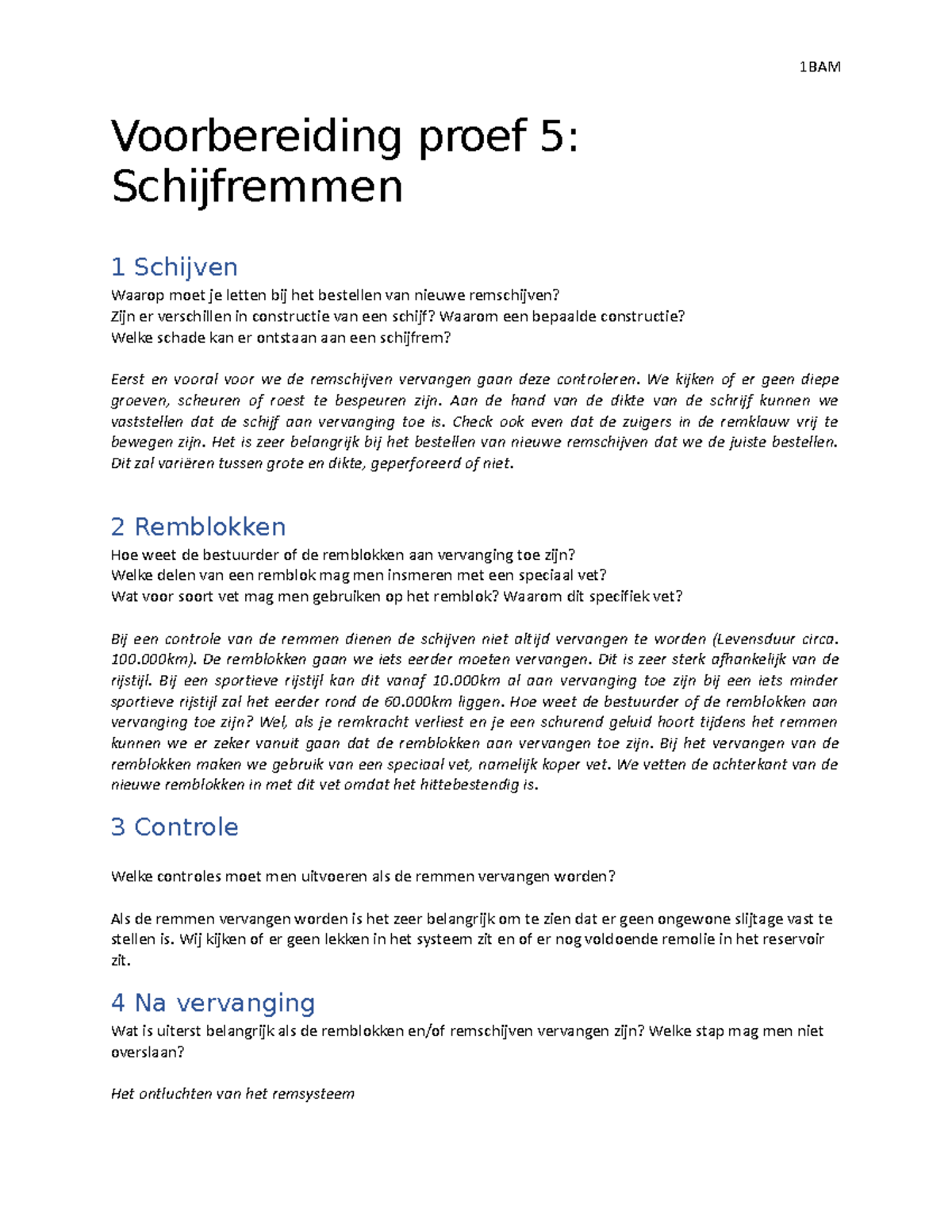 Voorbereiding proef 5 Autolabo 20-21 - Automotive management labo ...