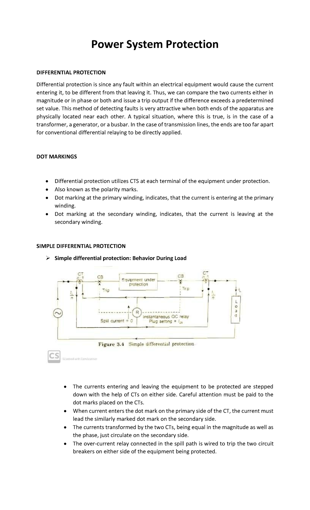 Power System Protection differential - Power System Protection ...