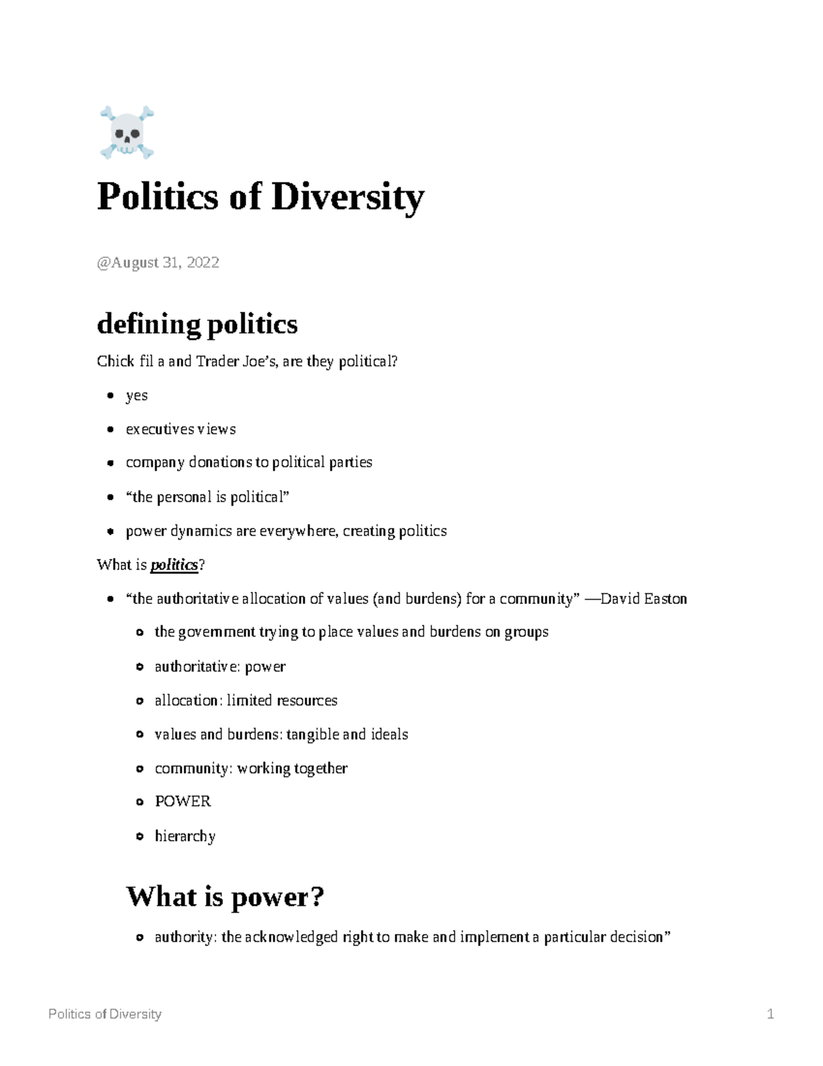 Introduction to Politics of Diversity - ☠ Politics of Diversity ...