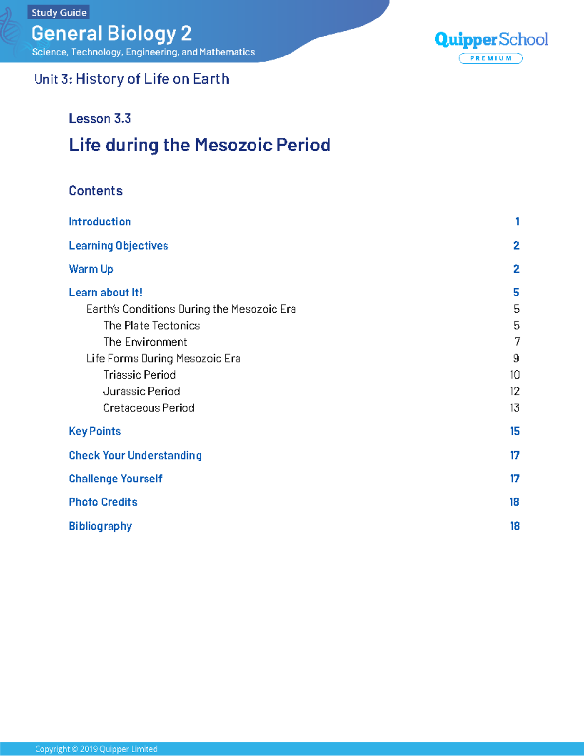 UNIT 3 L3 - GEN BIO - Life during the Mesozoic Period Lesson 3 ...