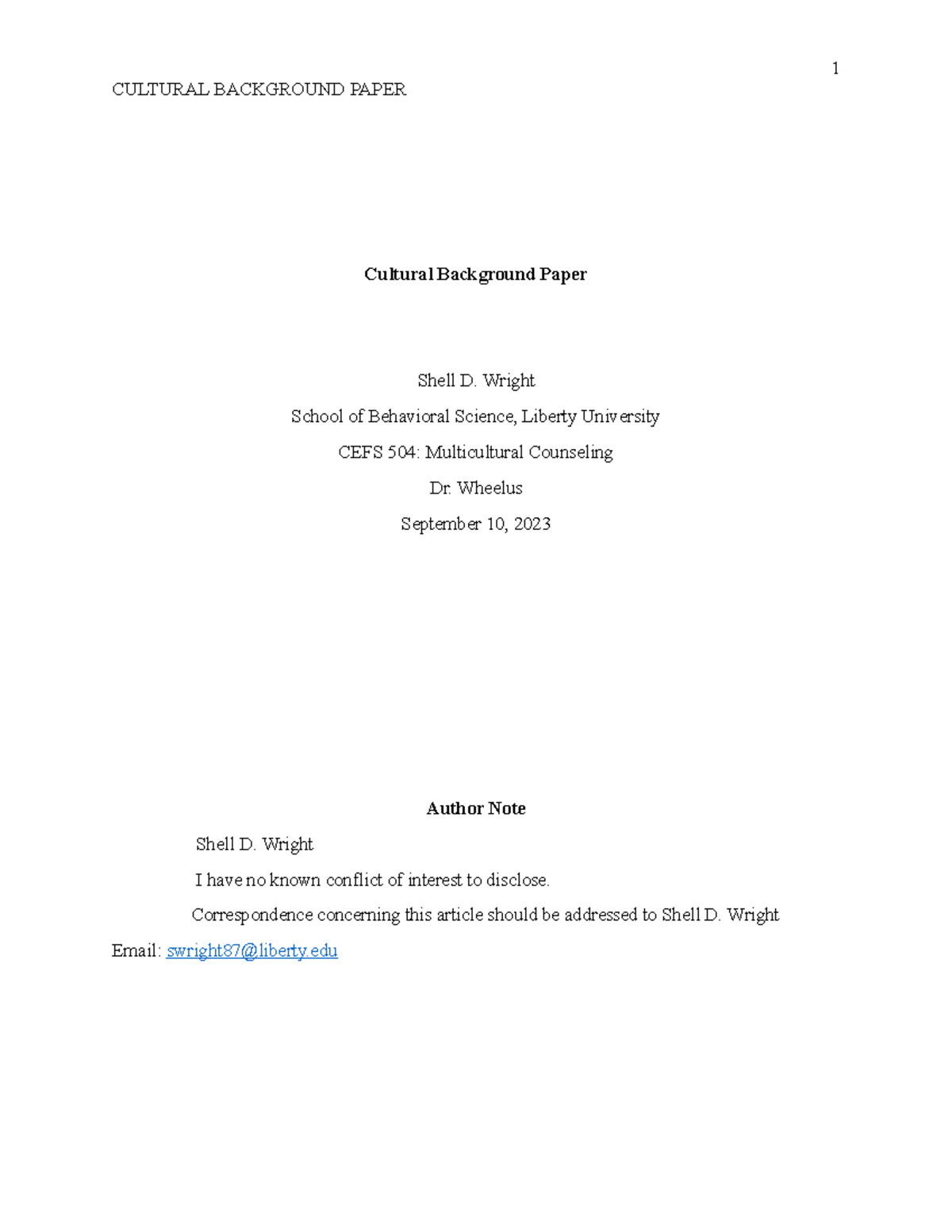 Cultural Background Paper-sdw - CULTURAL BACKGROUND PAPER Cultural ...
