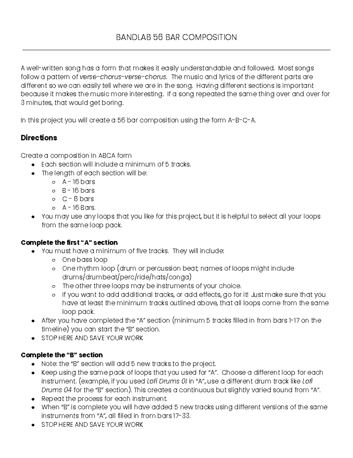 Bandlab+56+bar+composition - BANDLAB 56 BAR COMPOSITION A well-written ...