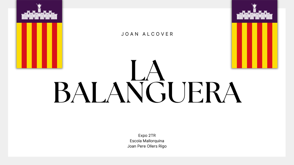 La Balanguera, Joan Alcover - LA BALANGUERA Expo 2TR Escola Mallorquina Joan Pere Ollers Rigo J ...