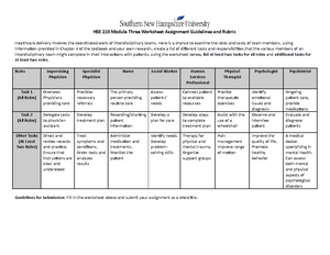 HCM 205 Module Six Worksheet - HCM 205 Module Six Worksheet Digestive ...