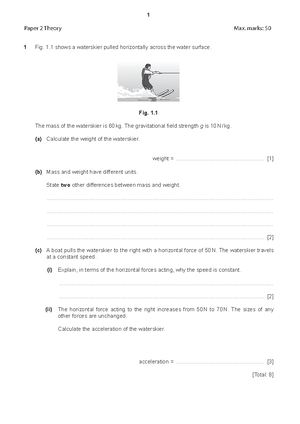 Force and Motion - worksheet - The diagram shows a spring balance used ...