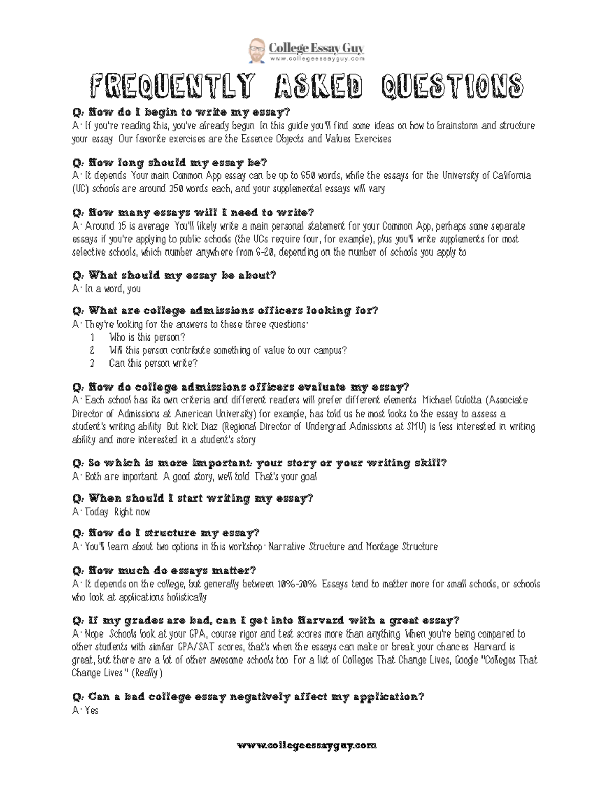 Handout+-+Free+Guide+to+the+Personal+Statement - Frequently Asked ...