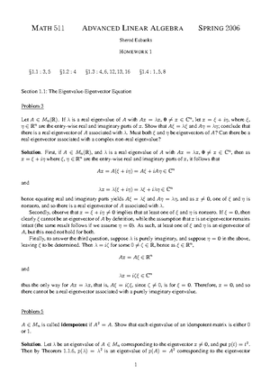 Assignment 1 Basic Algebra - Assignment 1: Basic Algebra x + 5 = Directions: Solve the following ...