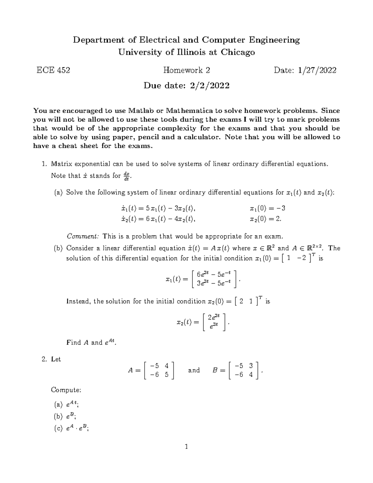 Homework 2 spring 2022 - Department of Electrical and Computer ...