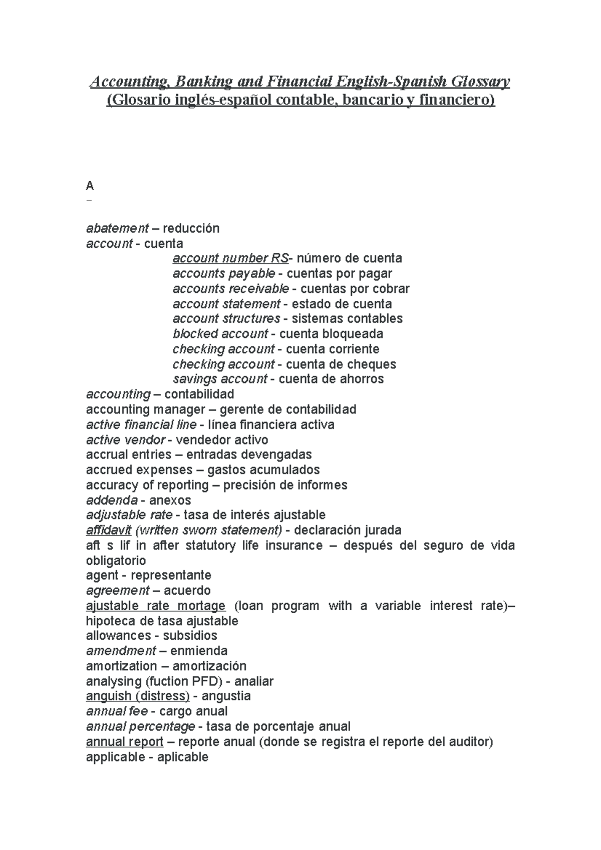 Diccionario Financiero 2 (editado) - Accounting, Banking and Financial ...