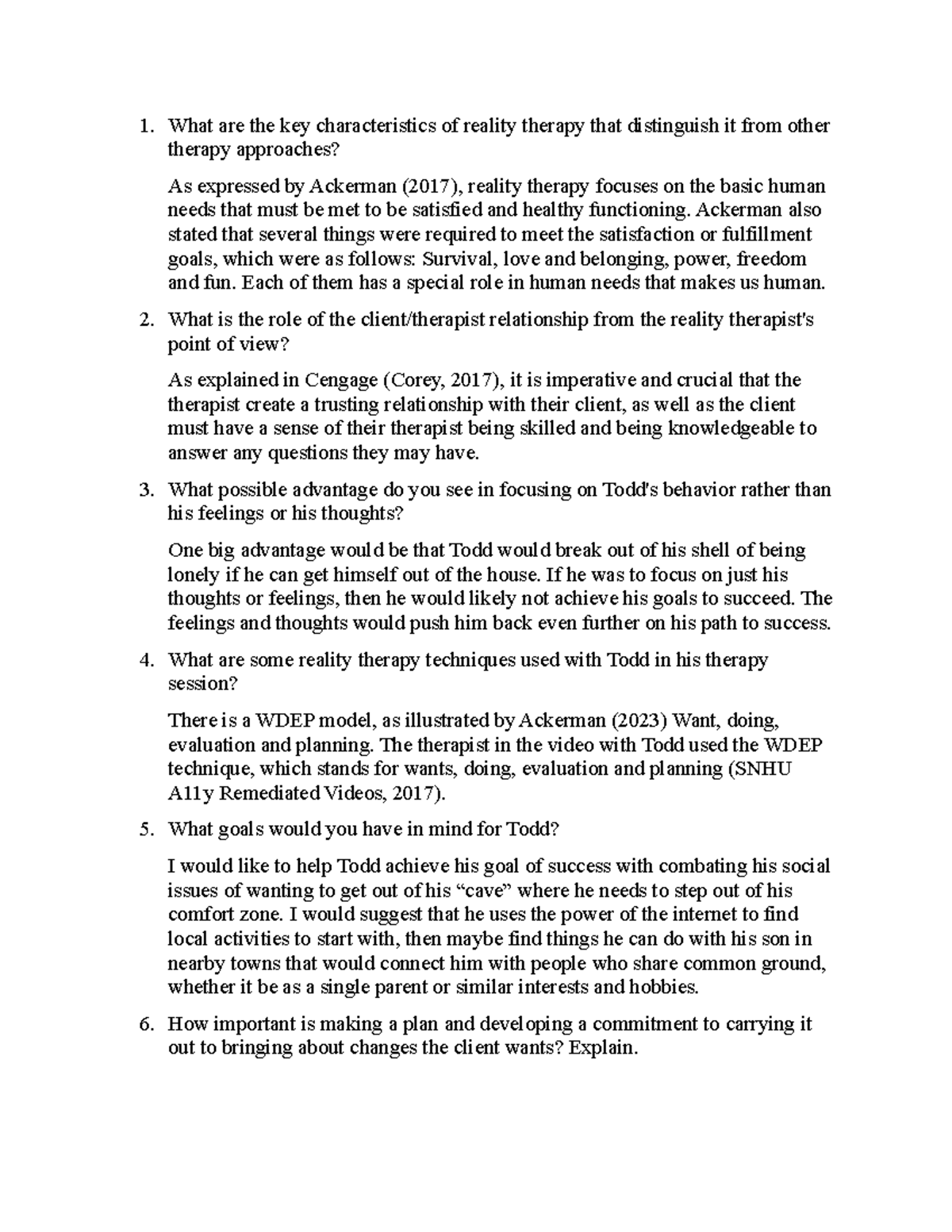 Psy-315 week six discussion 6-1 - What are the key characteristics of ...