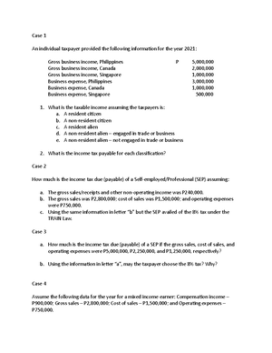 LIST OF BIR Forms - tax_tt - Xavier - Studocu