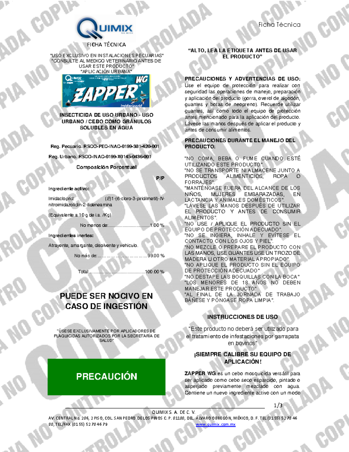 FT- Zapper - sirve para poder buscar datos - Ficha Técnica - Studocu