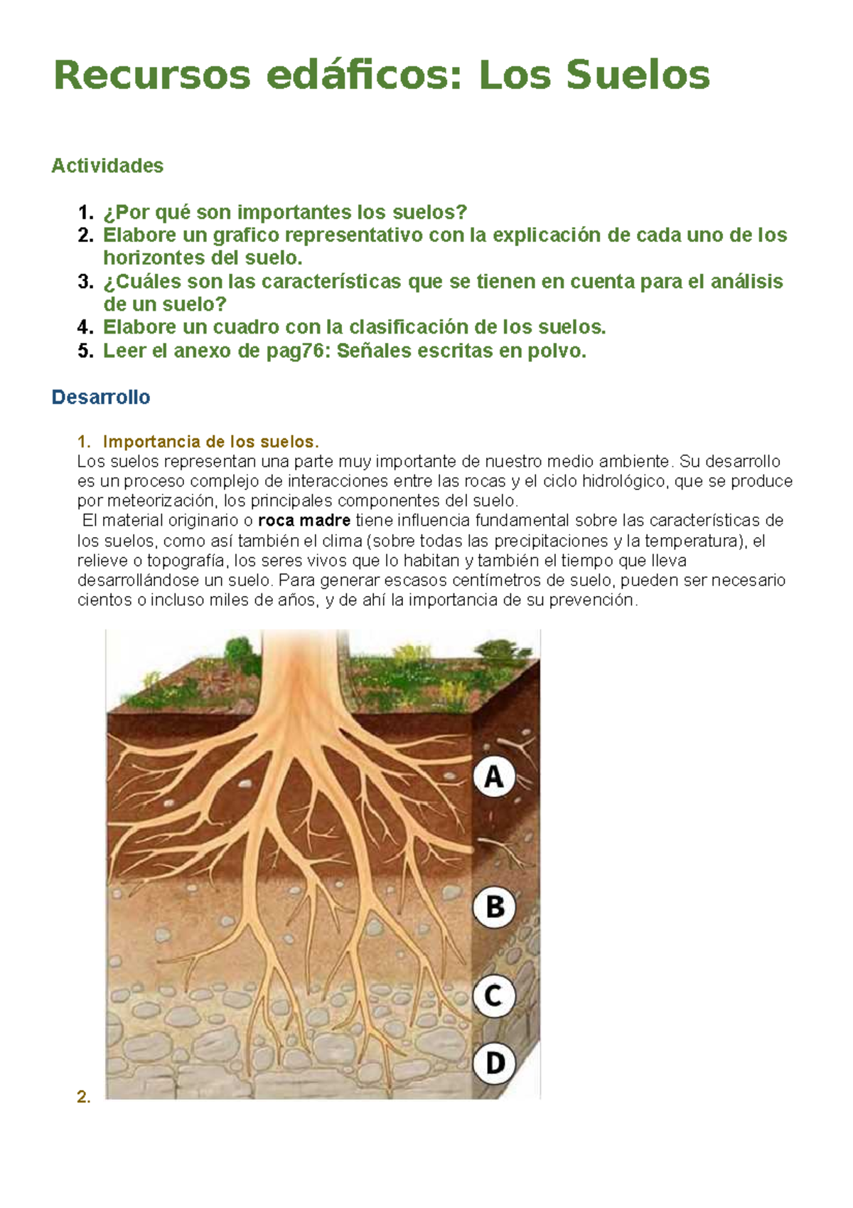 Desarrollo Recursos Edaficos Los Suelos - Recursos edáficos: Los Suelos ...