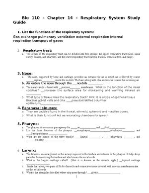 Bio+110 - Chapter 8 Fall 2022 - Bio 110 Study Guide Chapter 8 Nervous ...