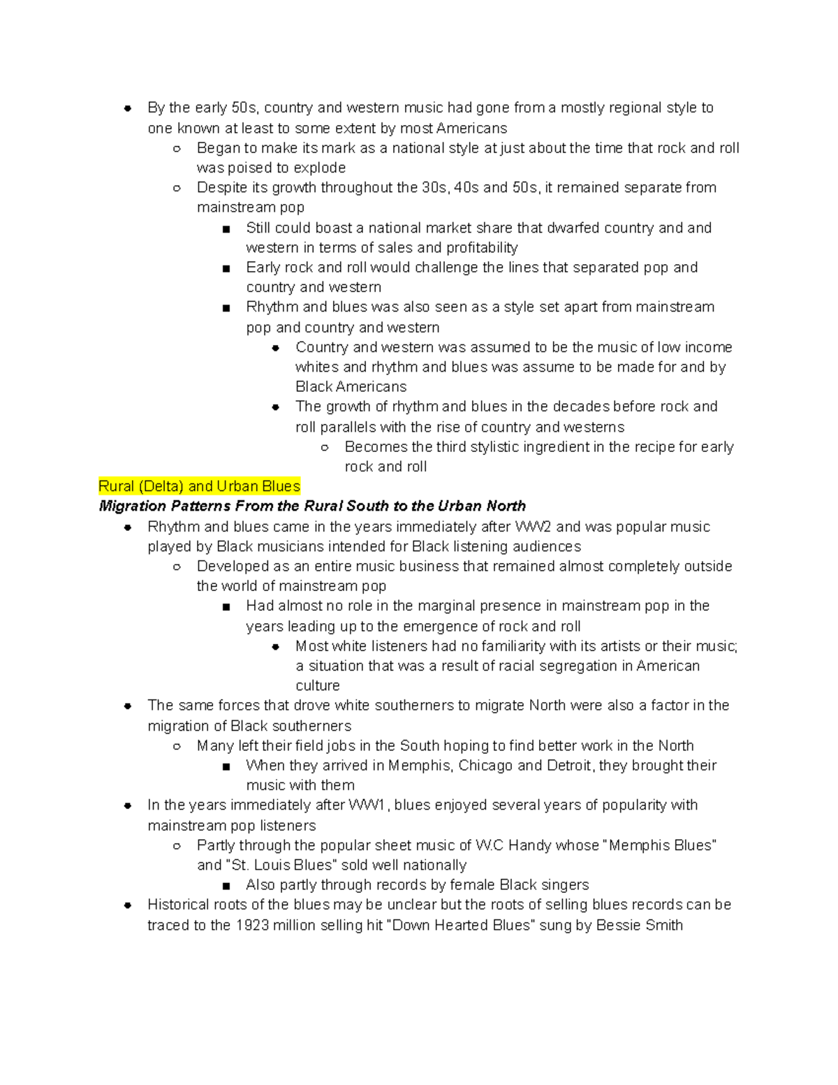 History of Rock and Roll ch1 pt 14 - By the early 50s, country and ...