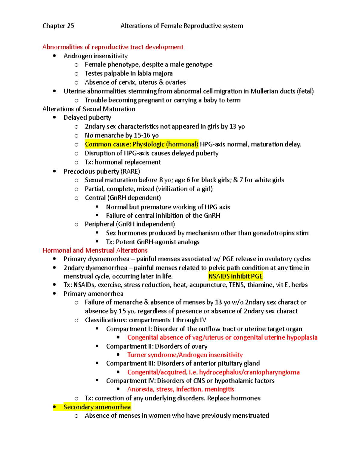 Chapter 25 - Chapter 25 Alterations of Female Reproductive system ...