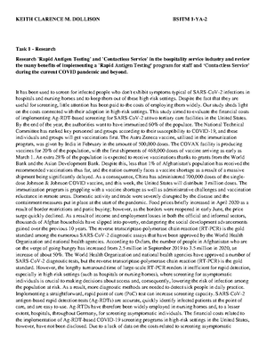 PACE 2 Topic 2 - PACE - Question 2. 2.1 List three things that need to ...