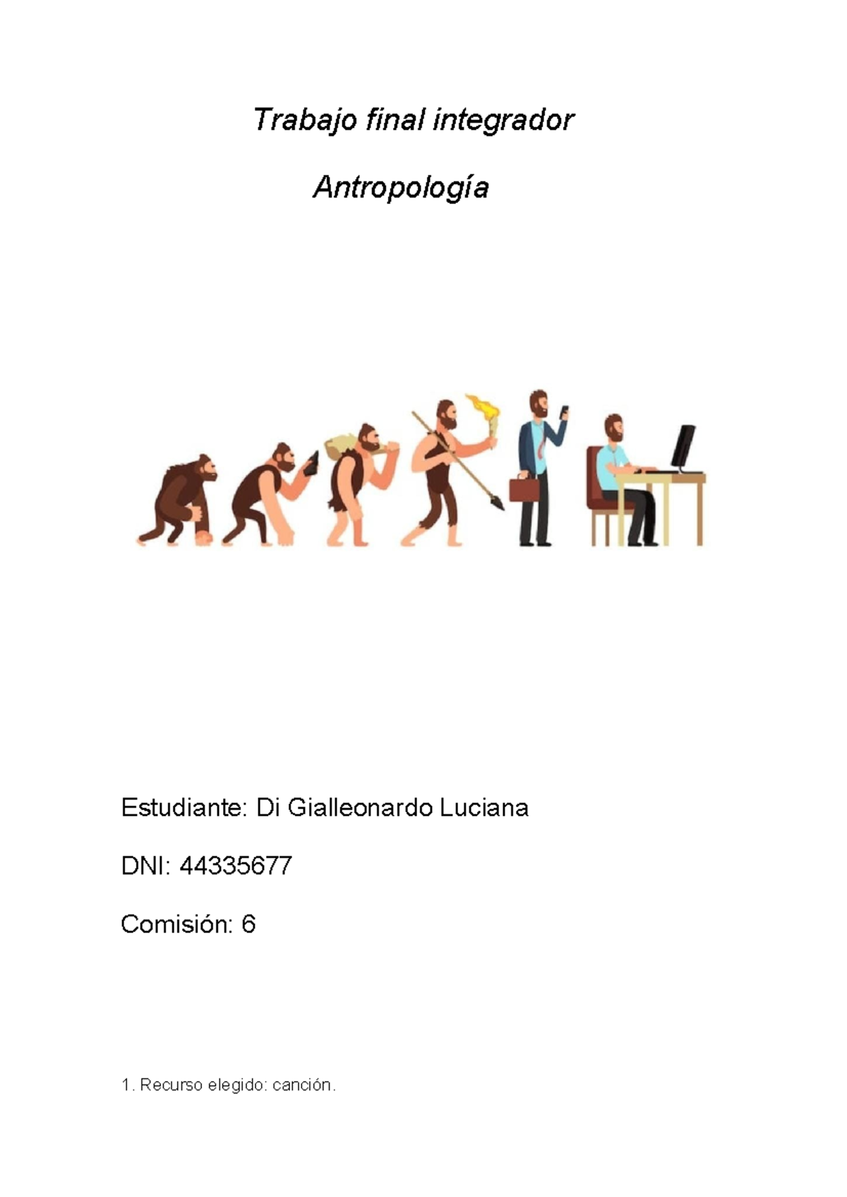 Antropologia Tp Final Trabajo Final Integrador Antropología
