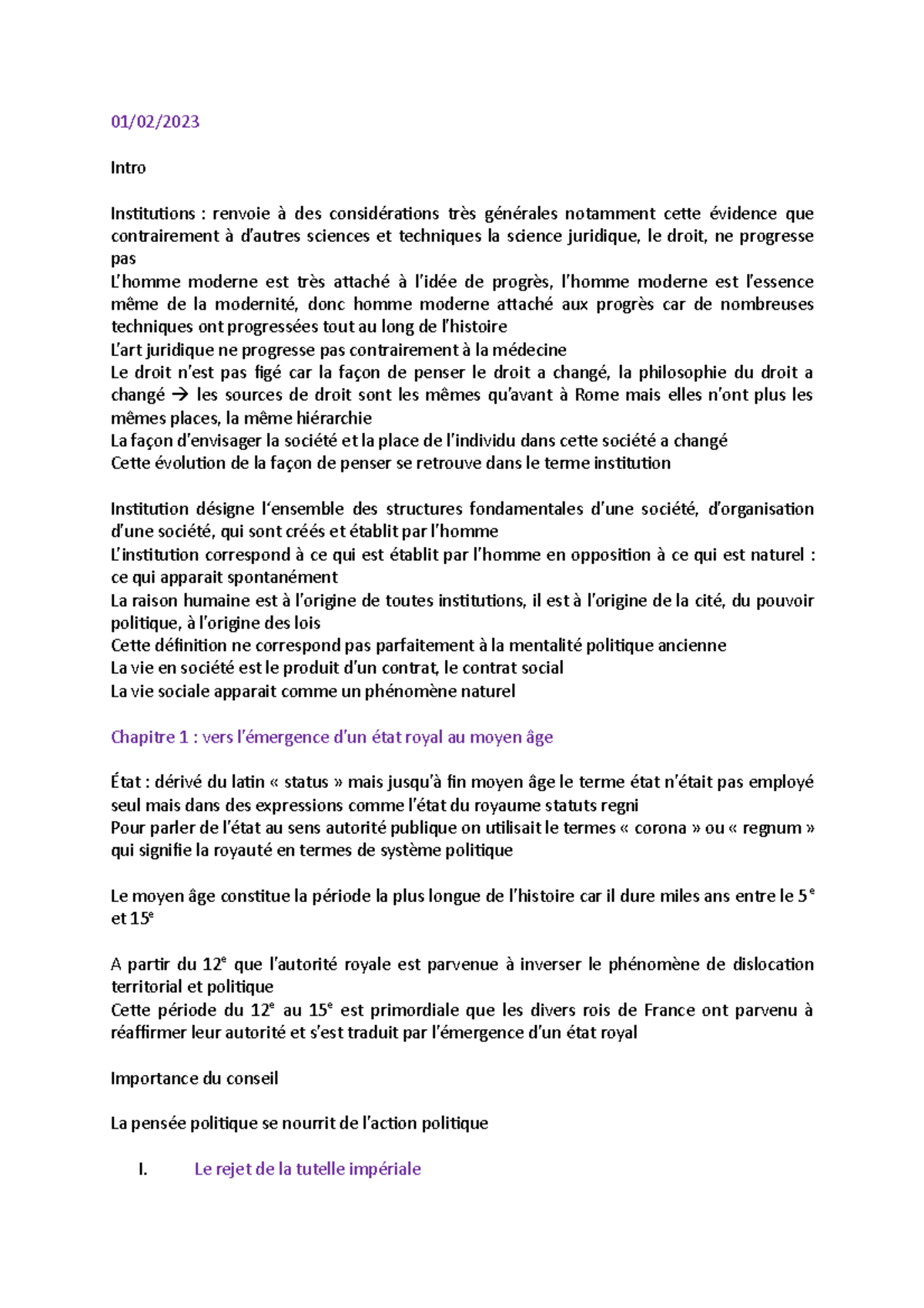 Hdi - cours - HDI S2.docx - Université Paris 2 - Studocu