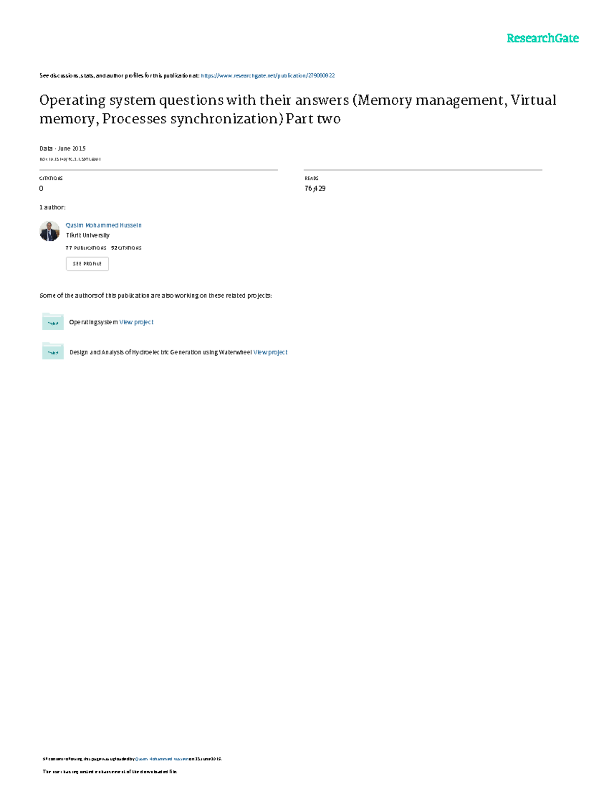 Operating system questions with their answers Memory management Virtual memory Processes - Studocu