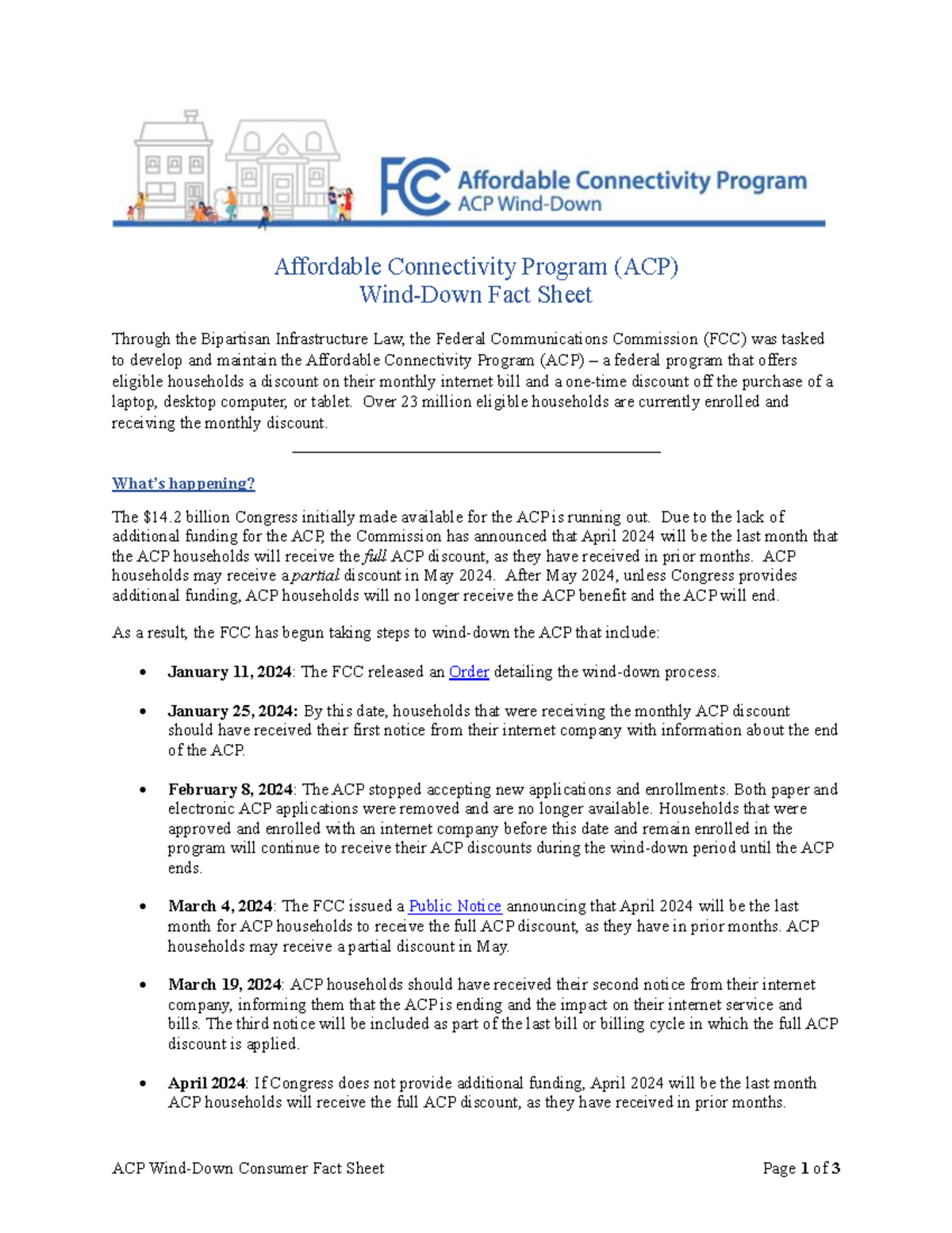 ACP Wind-down Fact Sheet Final - ACP Wind-Down Consumer Fact Sheet Page ...