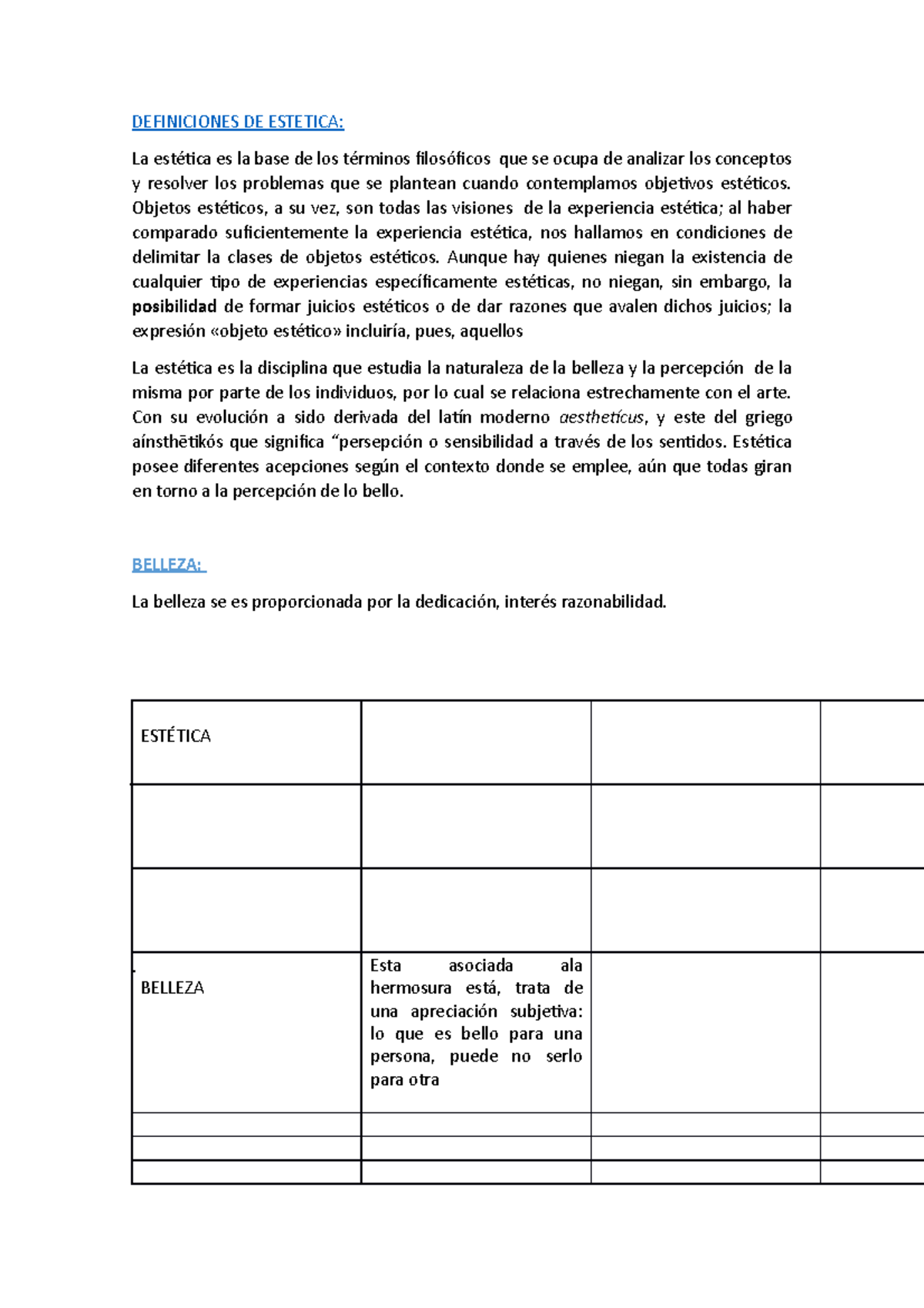 Definición de estetica, belleza y bellas artes - DEFINICIONES DE ...