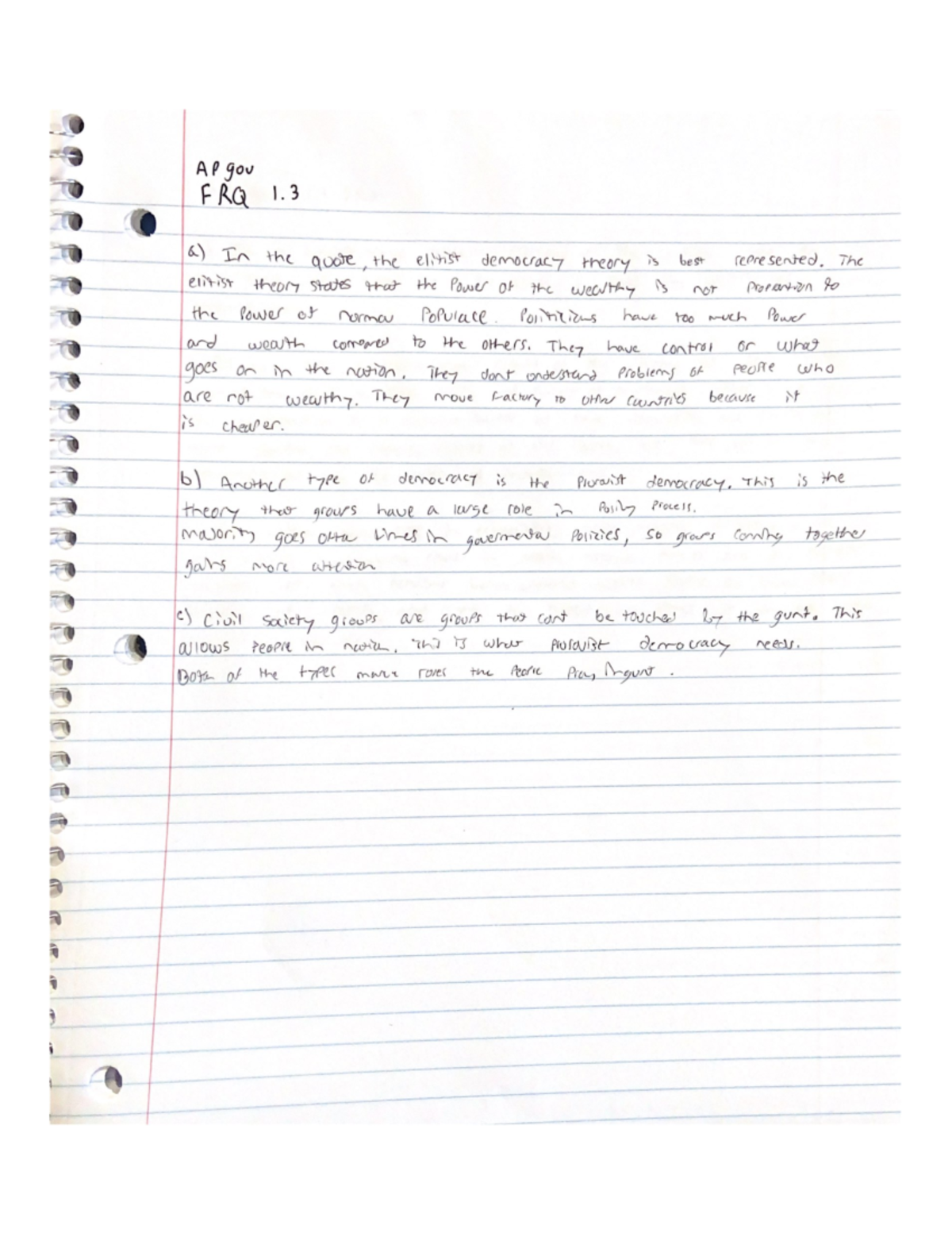 1.3 frq - practice problem - CSOCS 3444 - Studocu