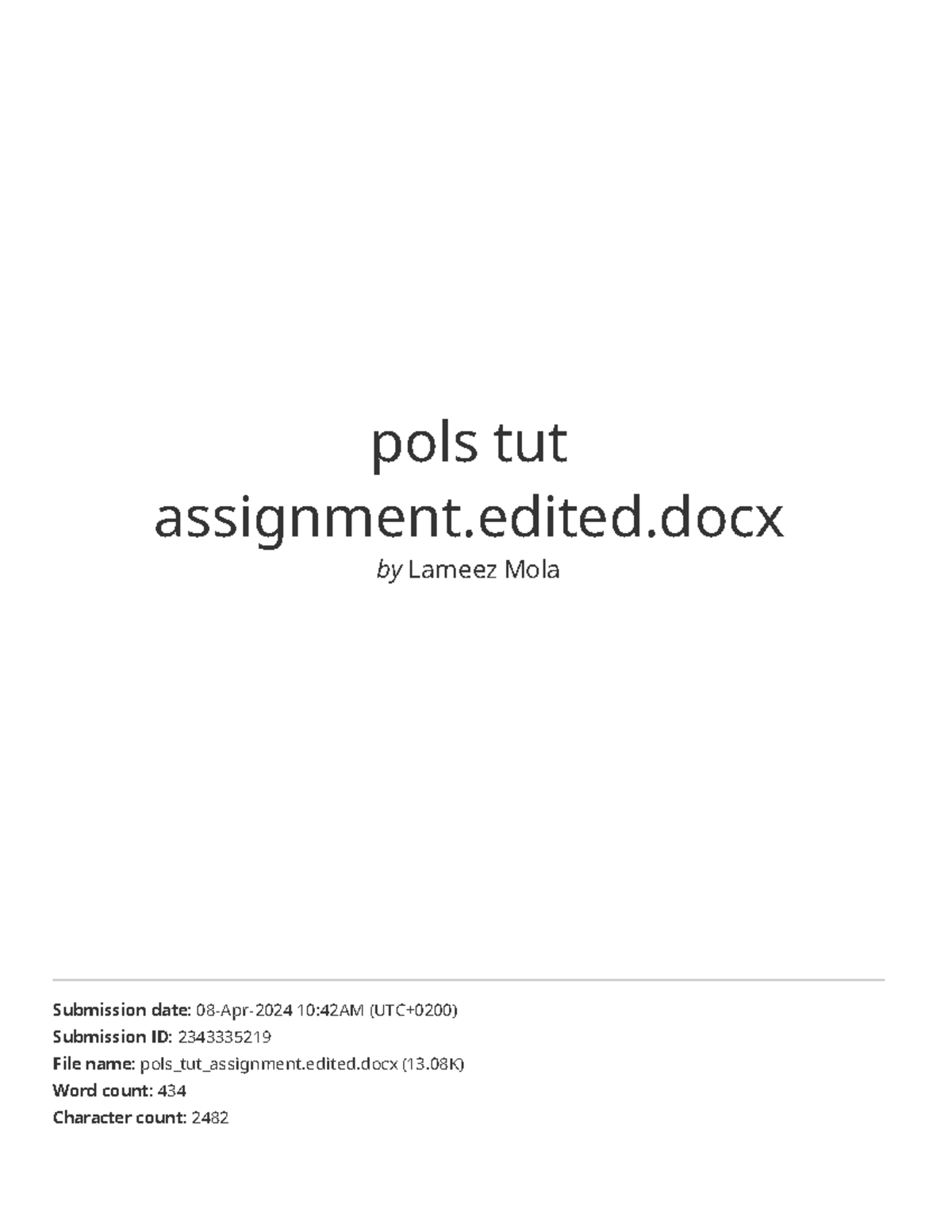 Pols tut assignment.edited.docx Edited - POLS101 - pols tut assignment ...