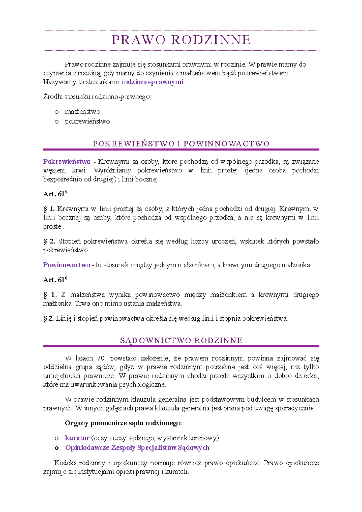 Rodzinne-egzamin - prawo rodzinn e - PRAWO RODZINNE Prawo rodzinne ...