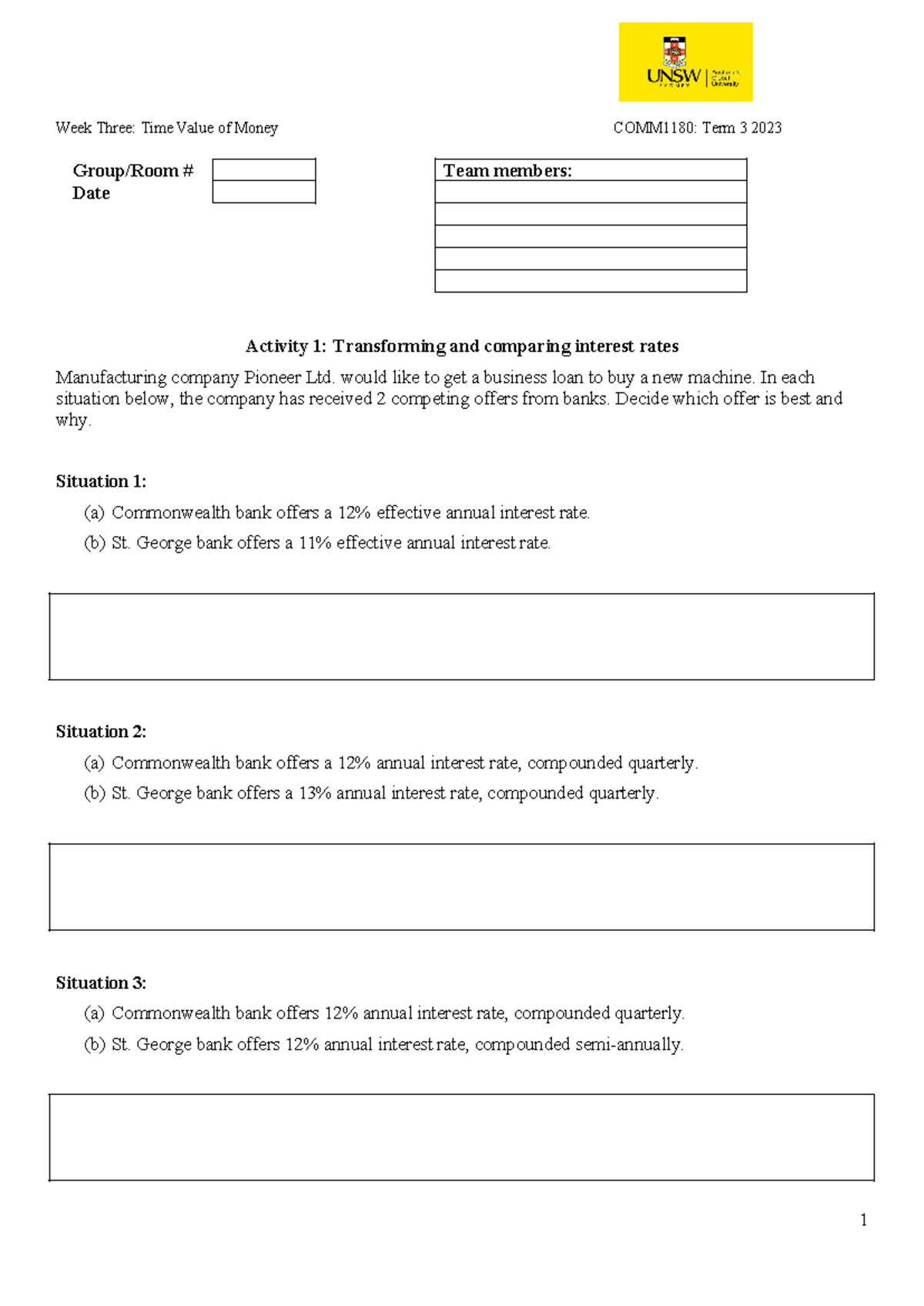 COMM1180 2023T3 Week 03 Tutorial Worksheet - Group/Room Date Team ...
